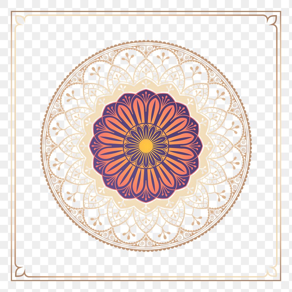 Colorful arabesque design element transparent | Premium PNG - rawpixel