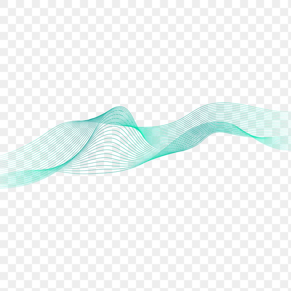 Green abstract line design element | Premium PNG Sticker - rawpixel