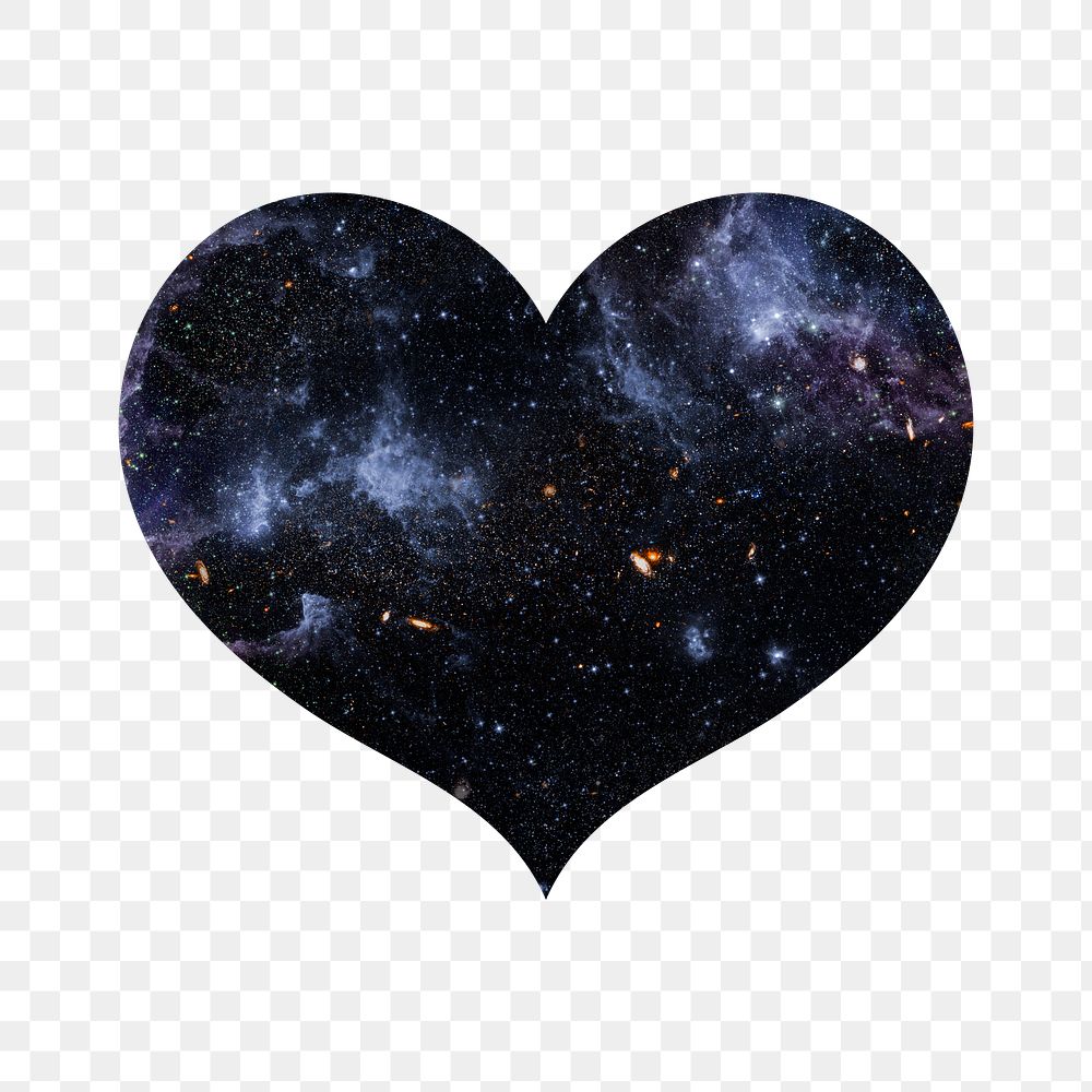 Heart shaped space patterned design | Premium PNG - rawpixel