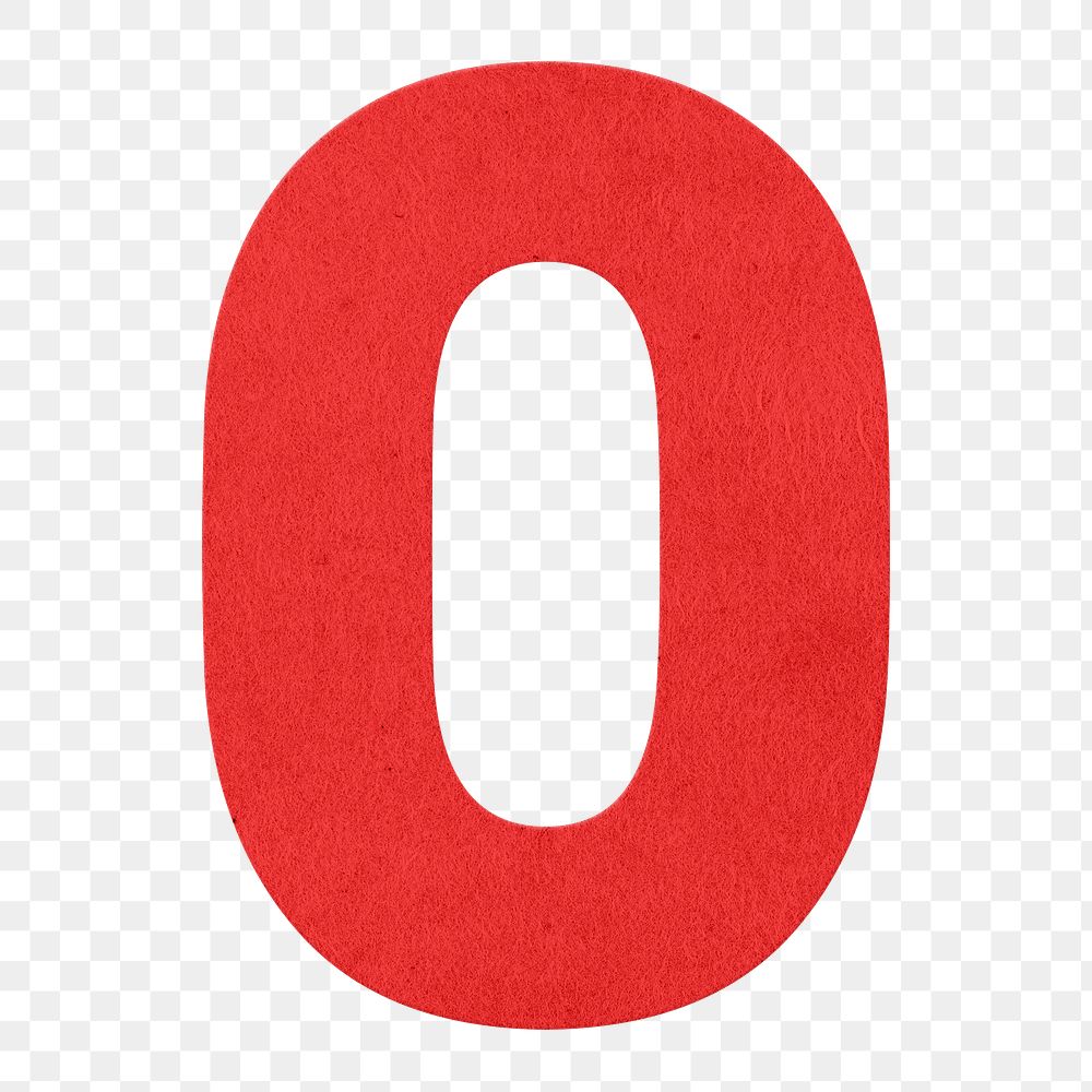 Red number zero design element | Premium PNG Sticker - rawpixel