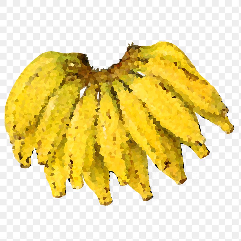Bananas crystallized style overlay | Premium PNG Sticker - rawpixel