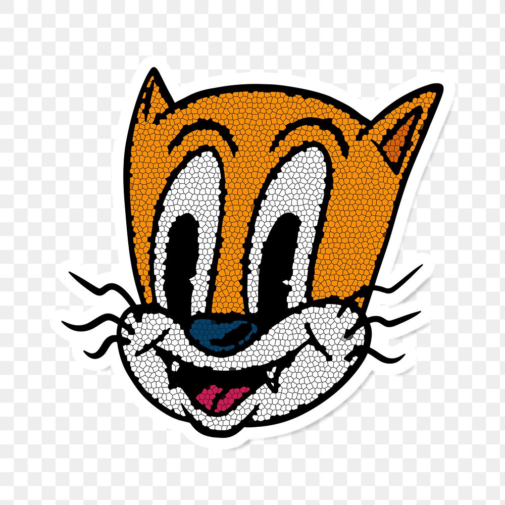 Cute orange cat cartoon sticker | Free PNG Sticker - rawpixel