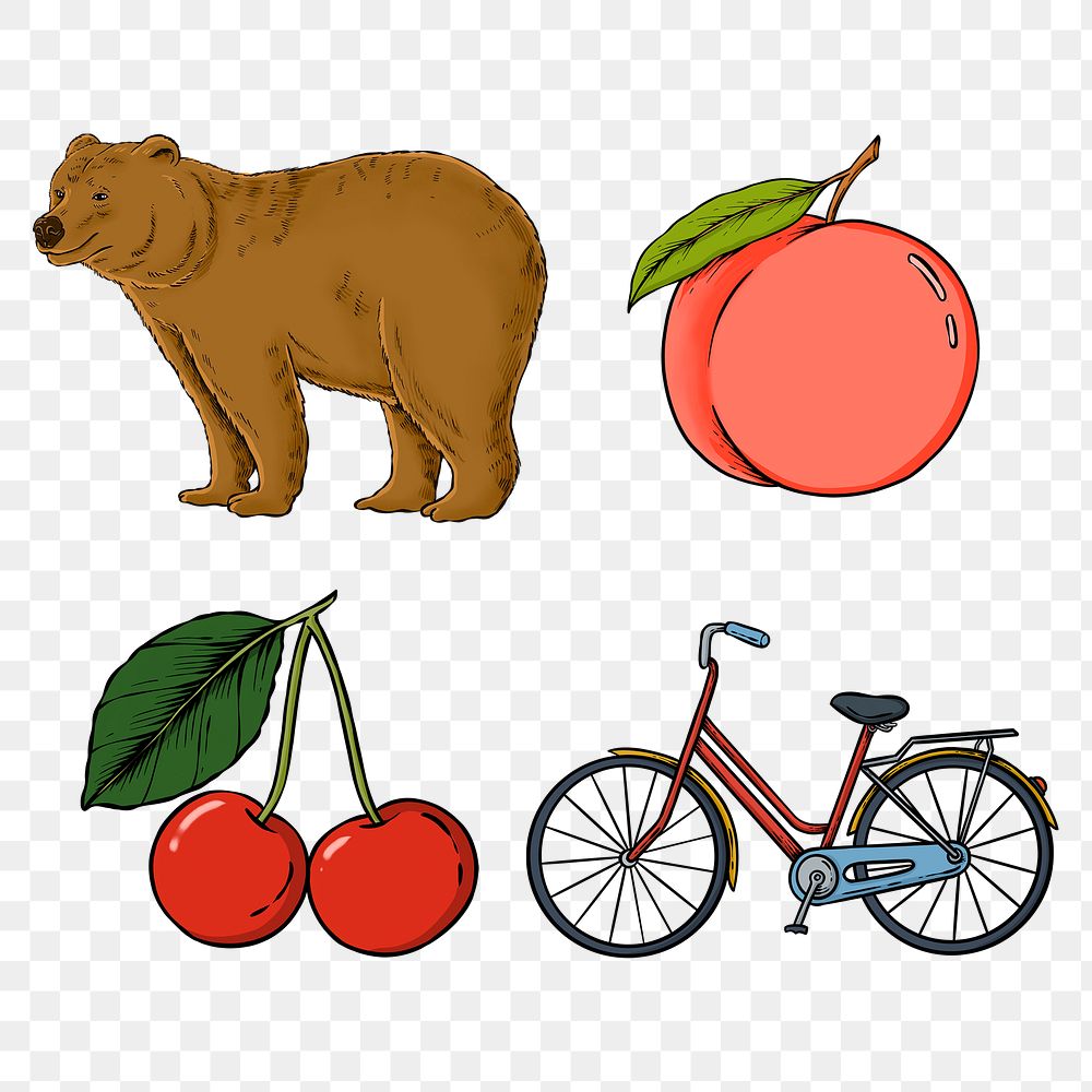 Colorful sticker set design element | Premium PNG - rawpixel