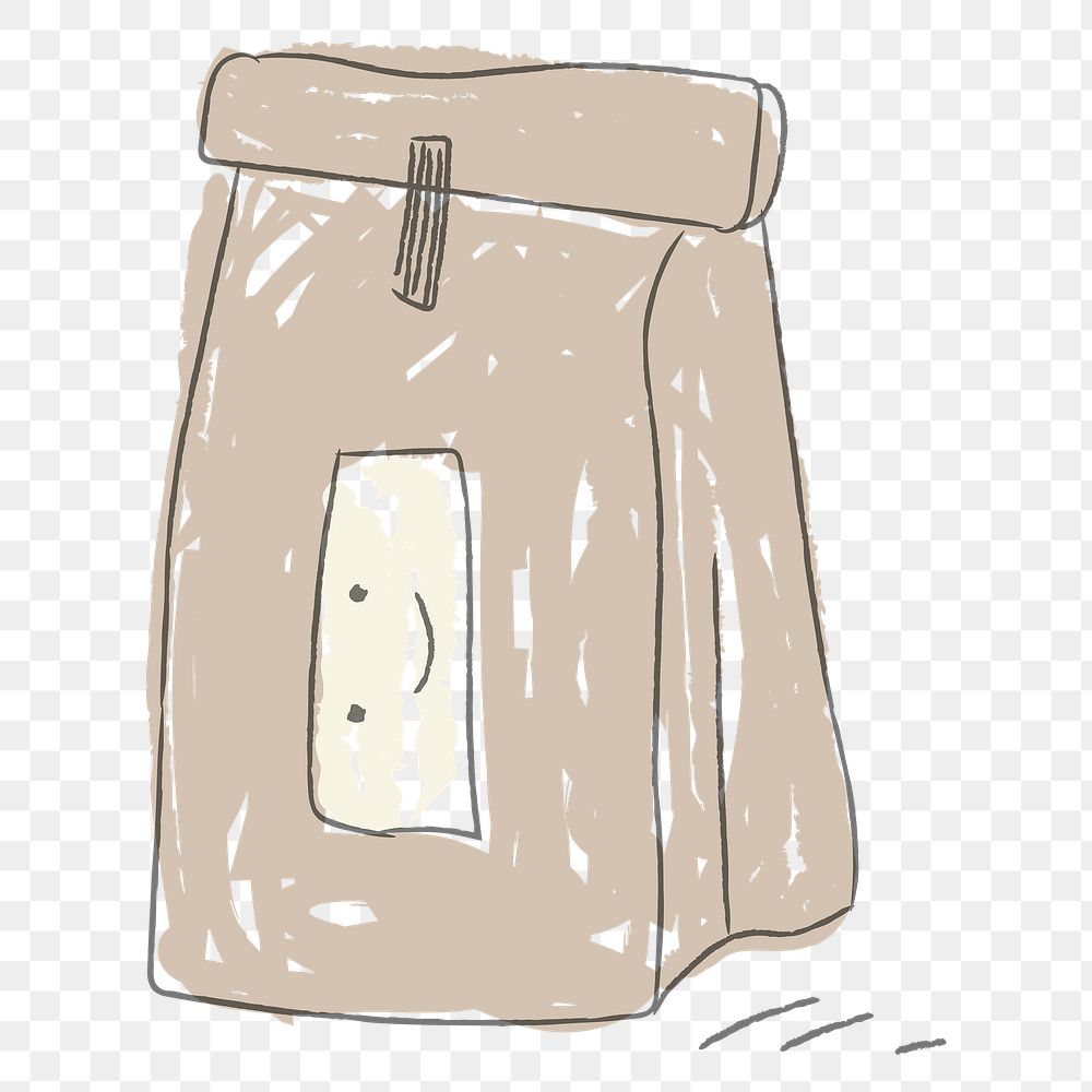 Cute paper bag doodle design | Premium PNG Sticker - rawpixel