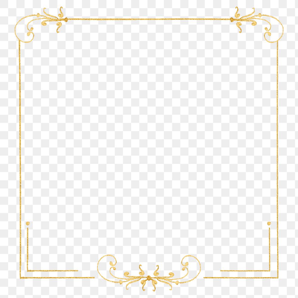 Gold filigree frame border png | Premium PNG - rawpixel