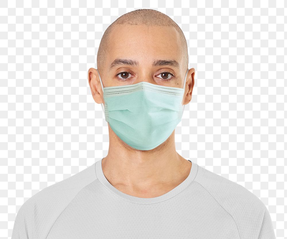 Covid-19 face mask png man | Premium PNG Sticker - rawpixel