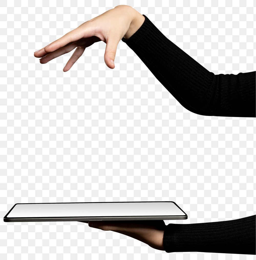 Png hand presenting invisible hologram | Free PNG Sticker - rawpixel