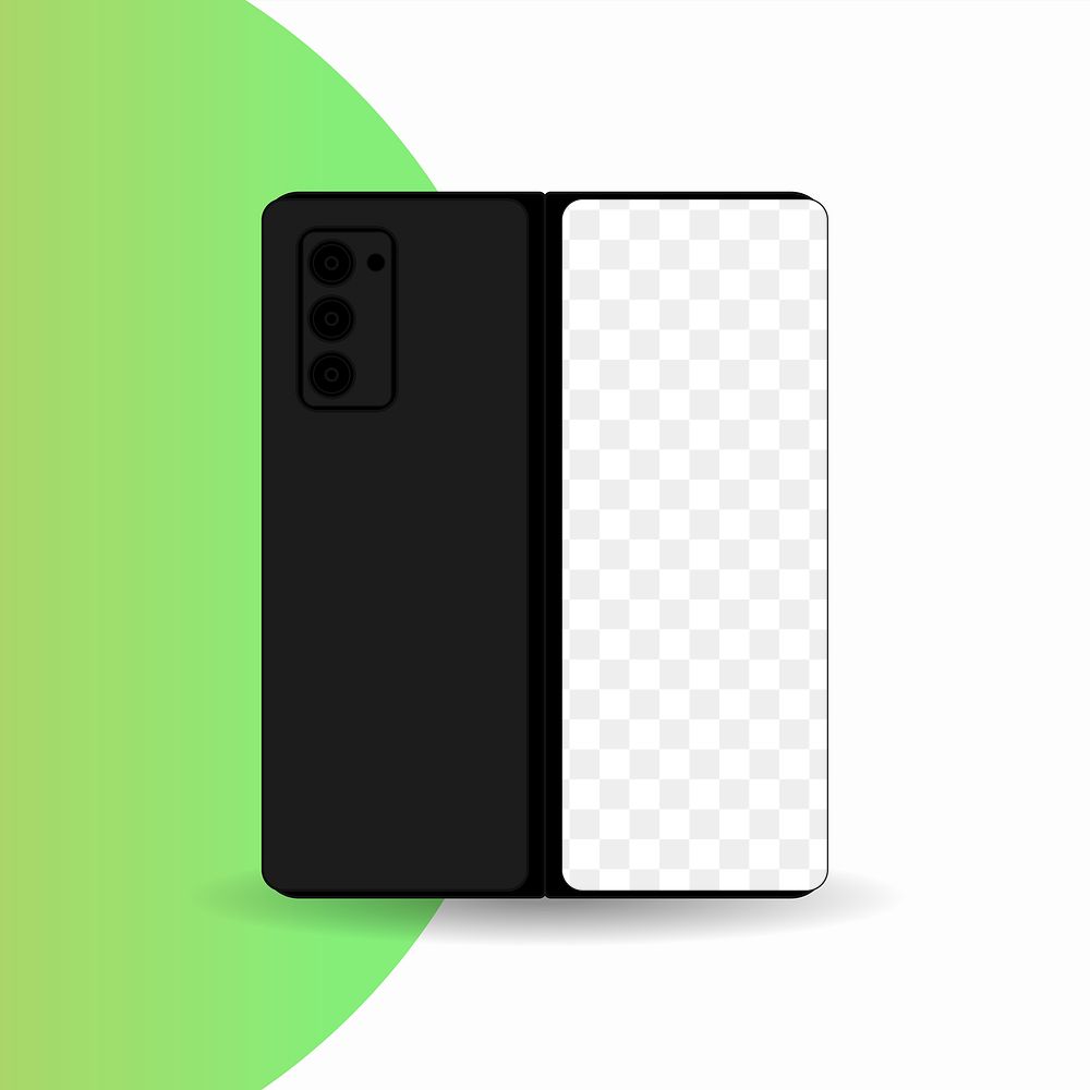 Foldable phone png screen mockup, | Free PNG - rawpixel
