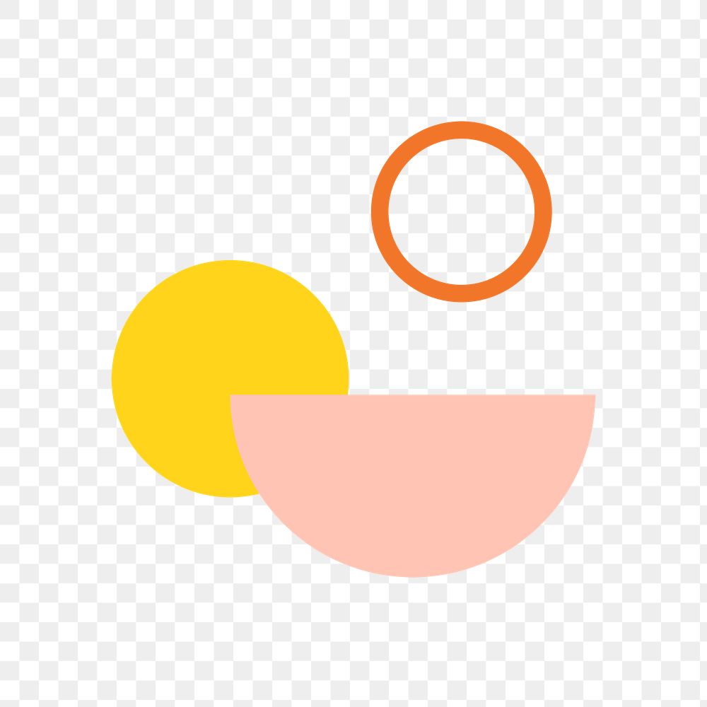 Geometric icon png, pastel semicircle | Premium PNG - rawpixel