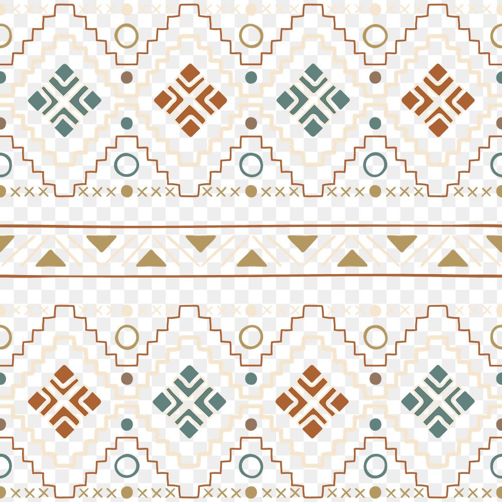Ethnic seamless pattern png, brown | Premium PNG - rawpixel