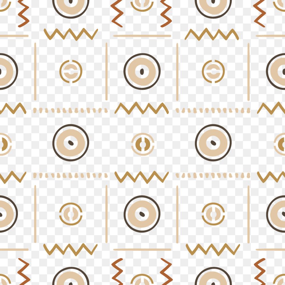 Ethnic seamless pattern png, brown | Premium PNG - rawpixel