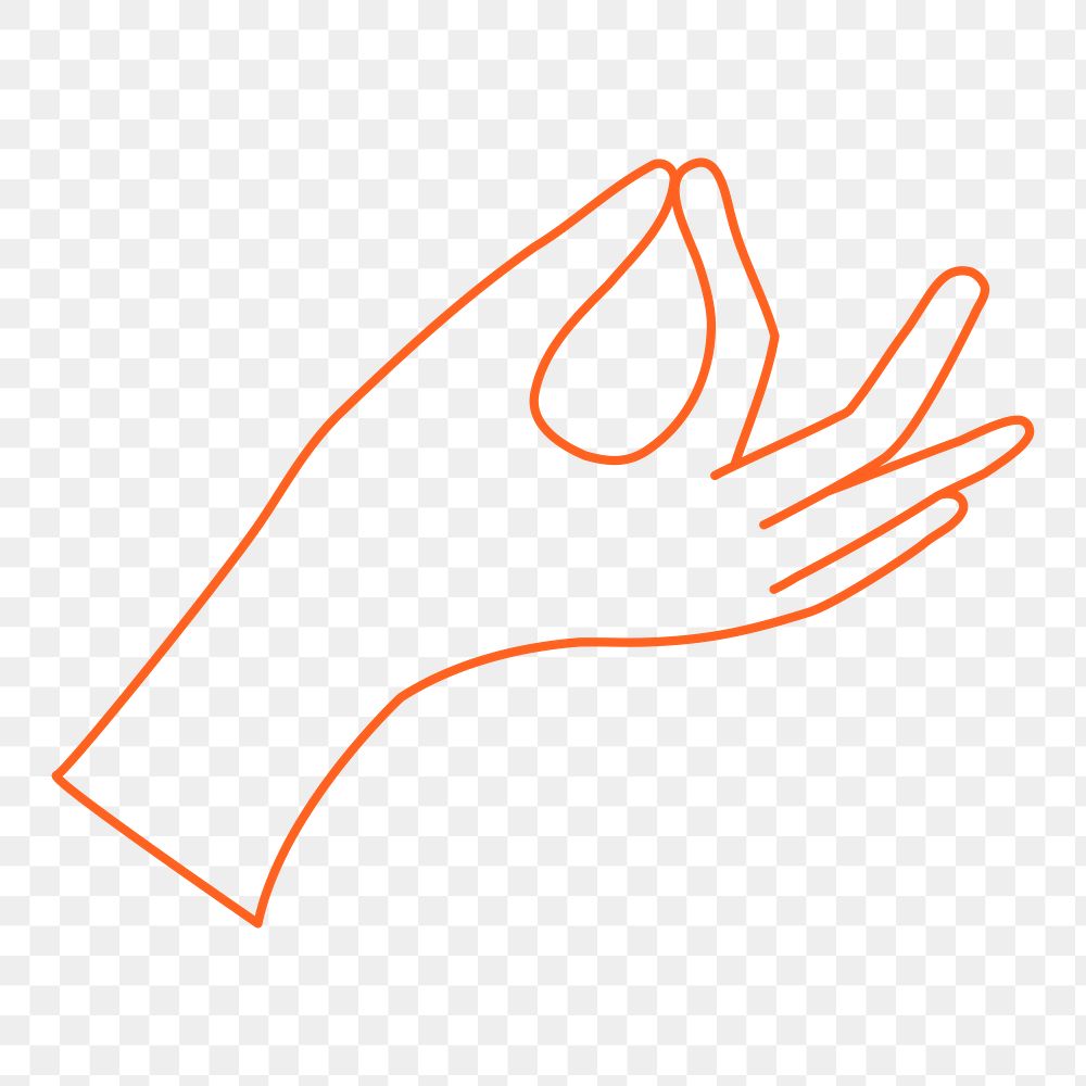 Aesthetic hand png sticker, minimal | Premium PNG Sticker - rawpixel