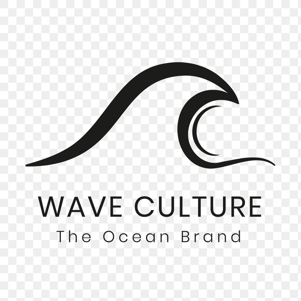 Ocean wave png logo, water | Premium PNG - rawpixel