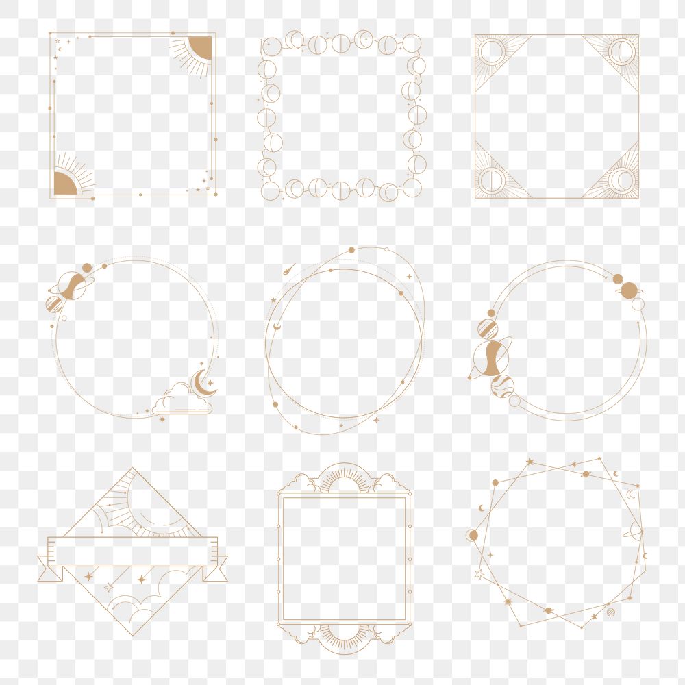 Mystic celestial png frames, aesthetic | Premium PNG - rawpixel