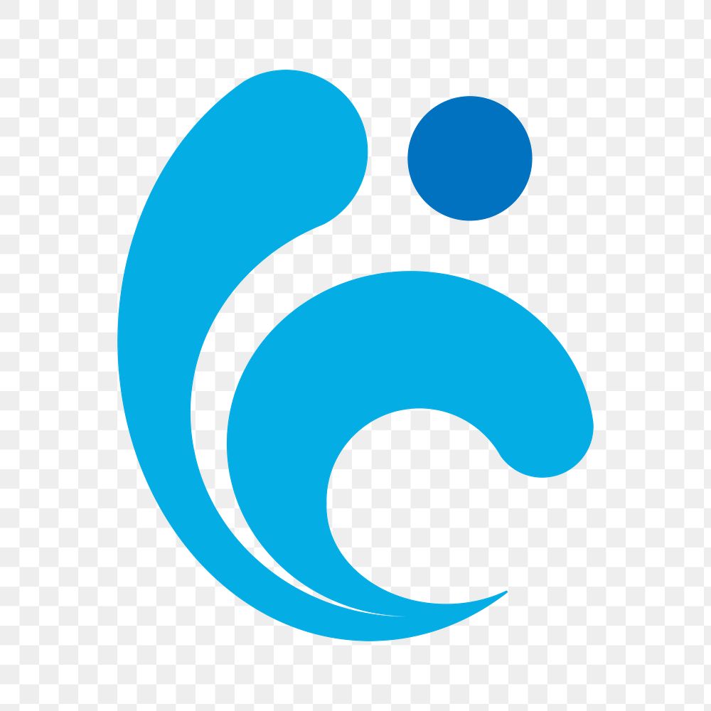 Blue wave png logo element | Premium PNG Sticker - rawpixel