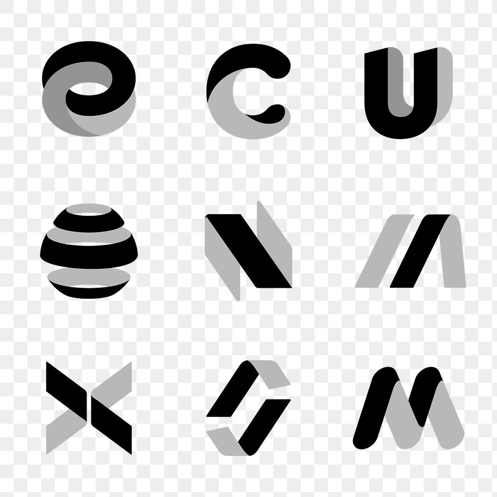 Abstract black logo png, geometric | Premium PNG - rawpixel