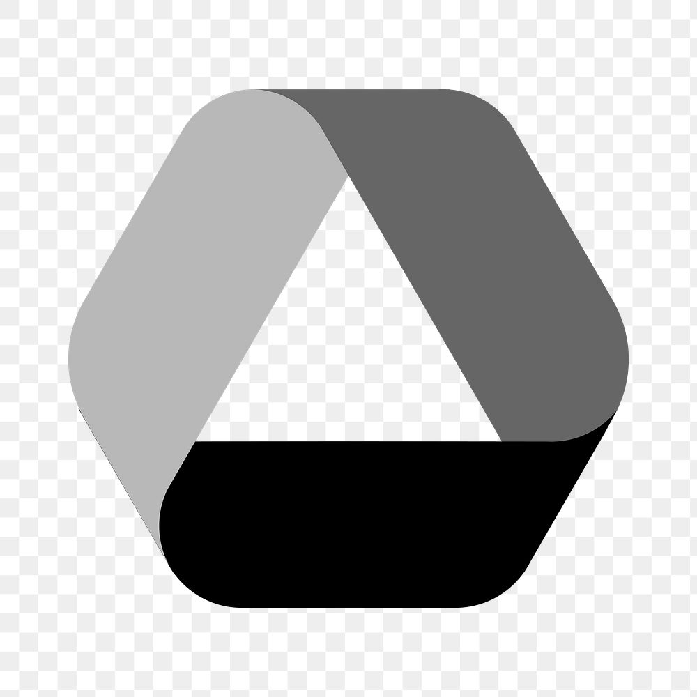 PNG black triangle logo element | Premium PNG Sticker - rawpixel