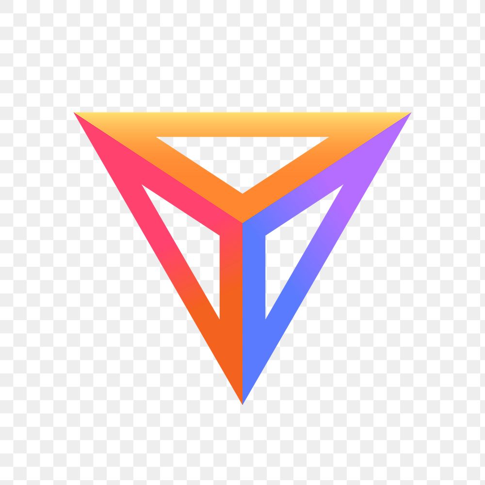 Colorful triangle logo png, modern | Premium PNG Sticker - rawpixel