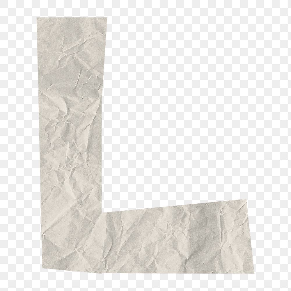 Png paper texture capital L | Premium PNG Sticker - rawpixel