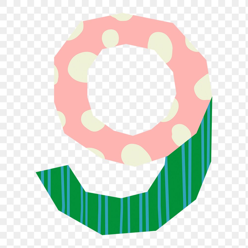 Abstract png number 9 element, | Premium PNG Sticker - rawpixel