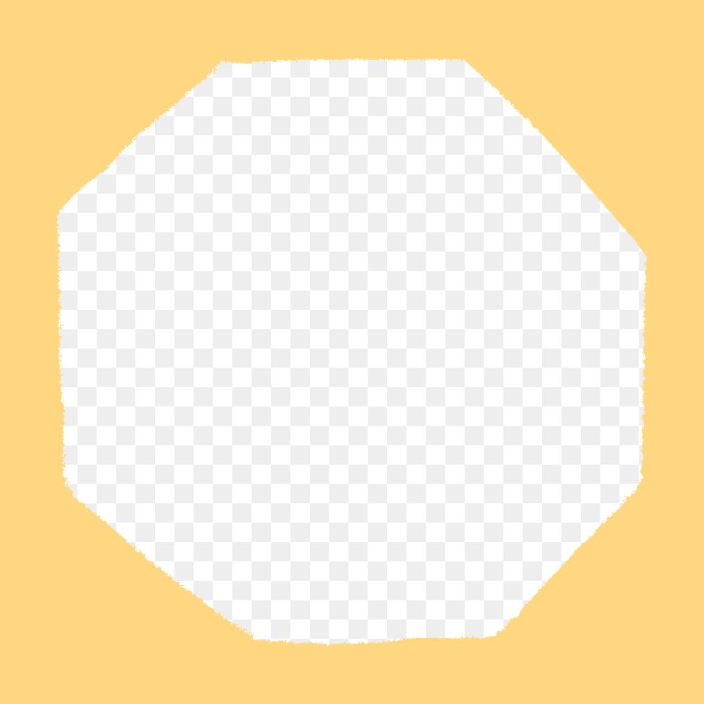 Frame png, orange octagon shape | Free PNG - rawpixel