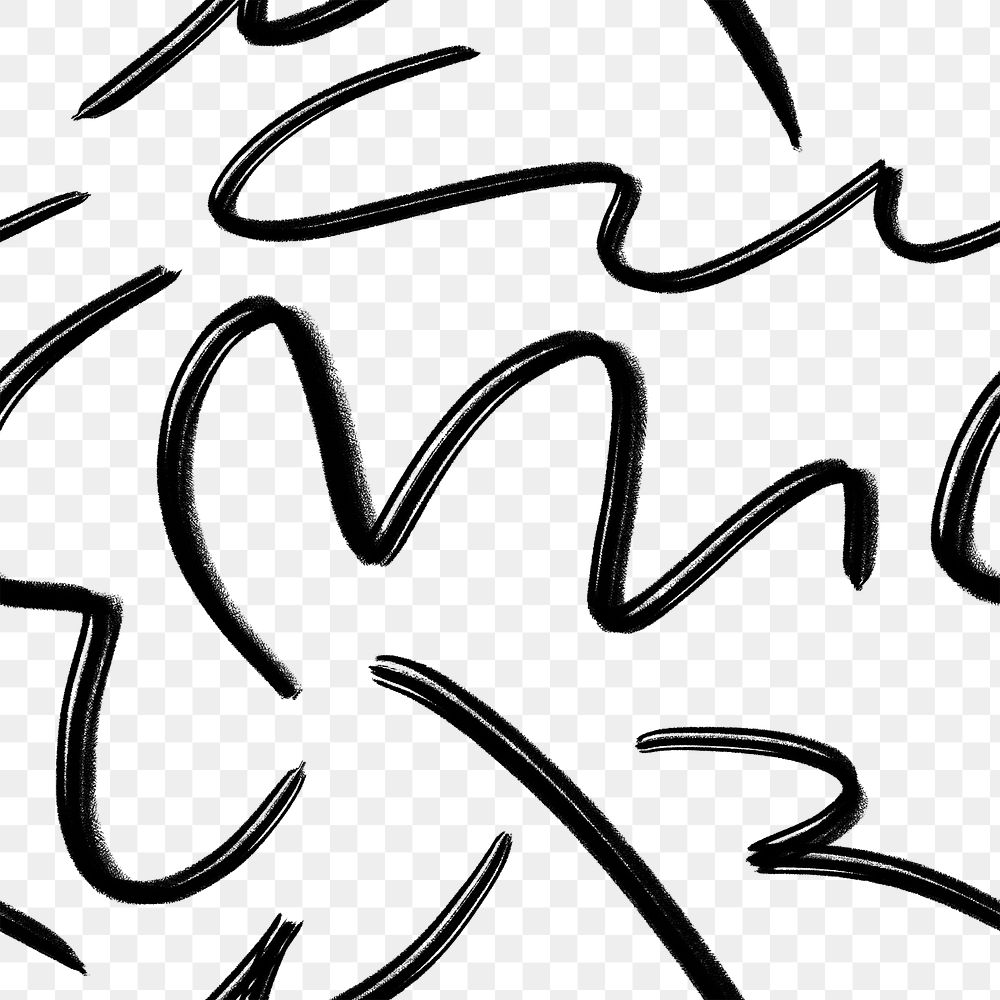 Black scribble png brush pattern, | Premium PNG - rawpixel