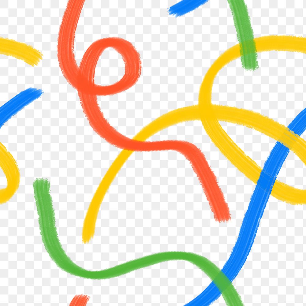 Abstract squiggle png pattern, colorful | Premium PNG - rawpixel