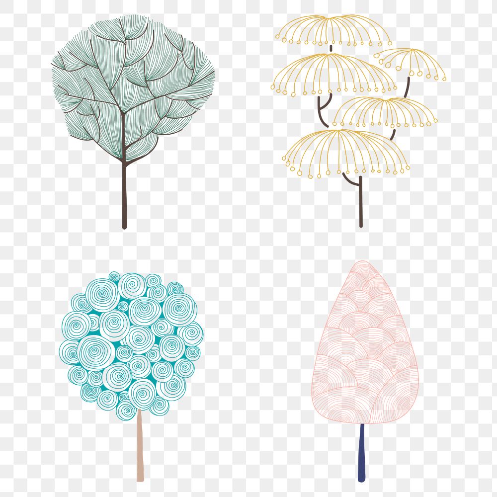 Cute pastel pine tree sticker | Premium PNG - rawpixel