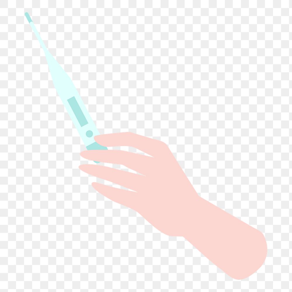 Digital Thermometer measuring fever COVID-19 | Premium PNG Sticker ...