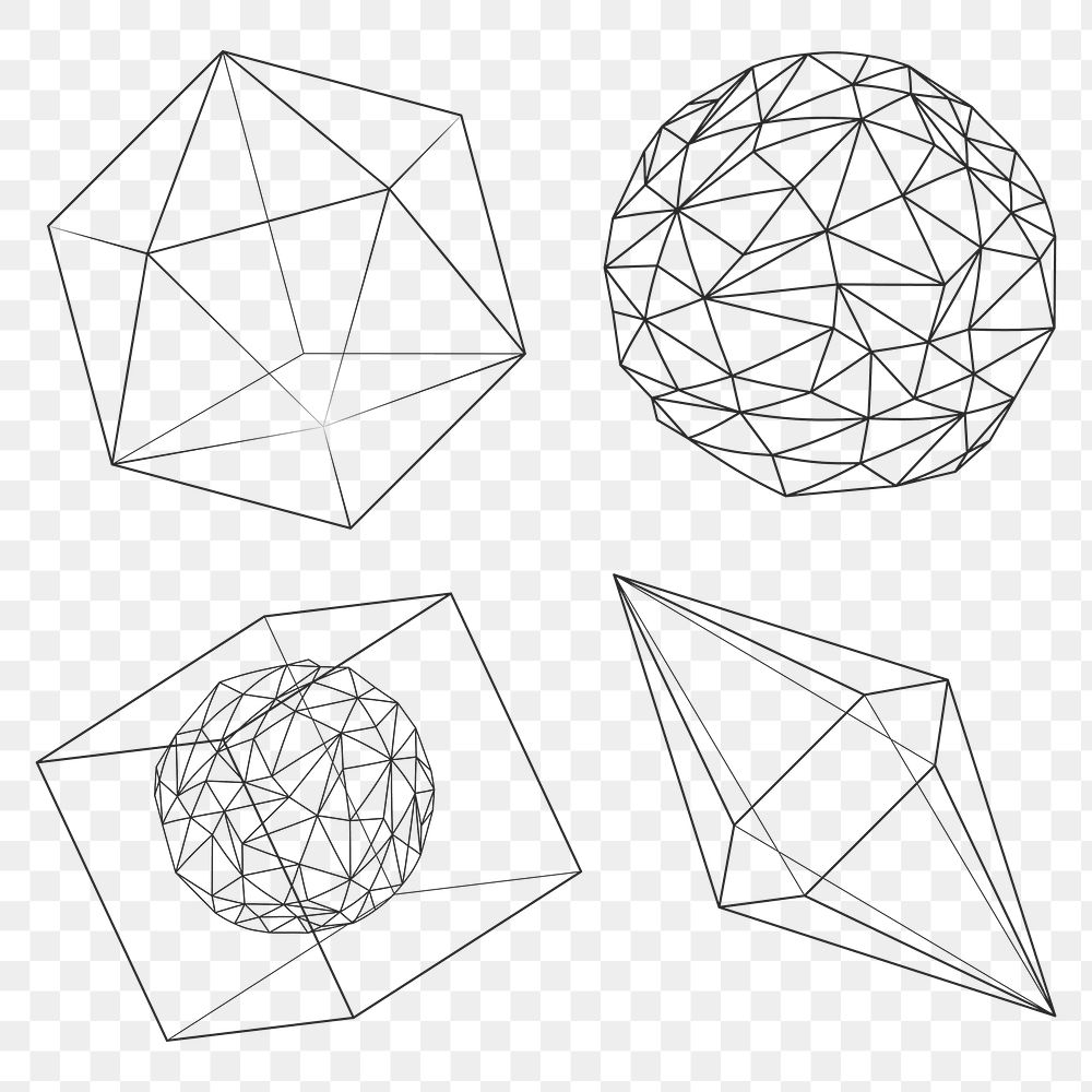 3D geometric shape design element | Premium PNG - rawpixel