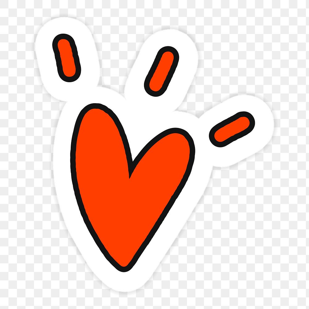 Red heart symbol transparent png | Premium PNG Sticker - rawpixel