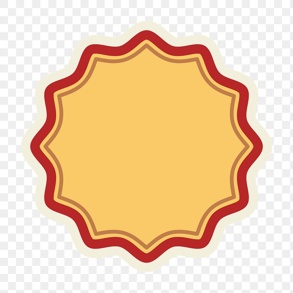 Shape png blank badge sticker | Premium PNG Sticker - rawpixel