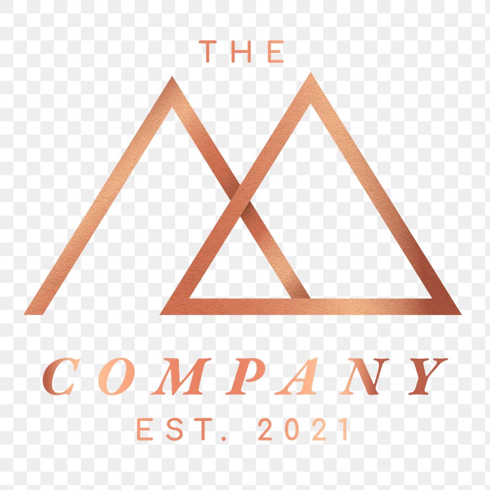 Simple business logo png triangles | Free PNG Sticker - rawpixel
