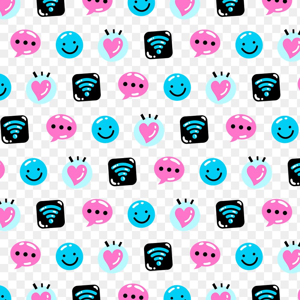 PNG funky icon pattern transparent | Premium PNG - rawpixel