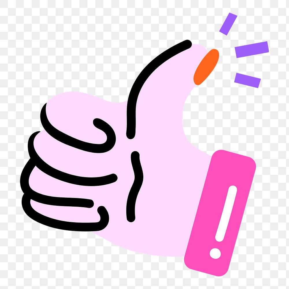 Png thumbs funky icon social | Premium PNG Sticker - rawpixel