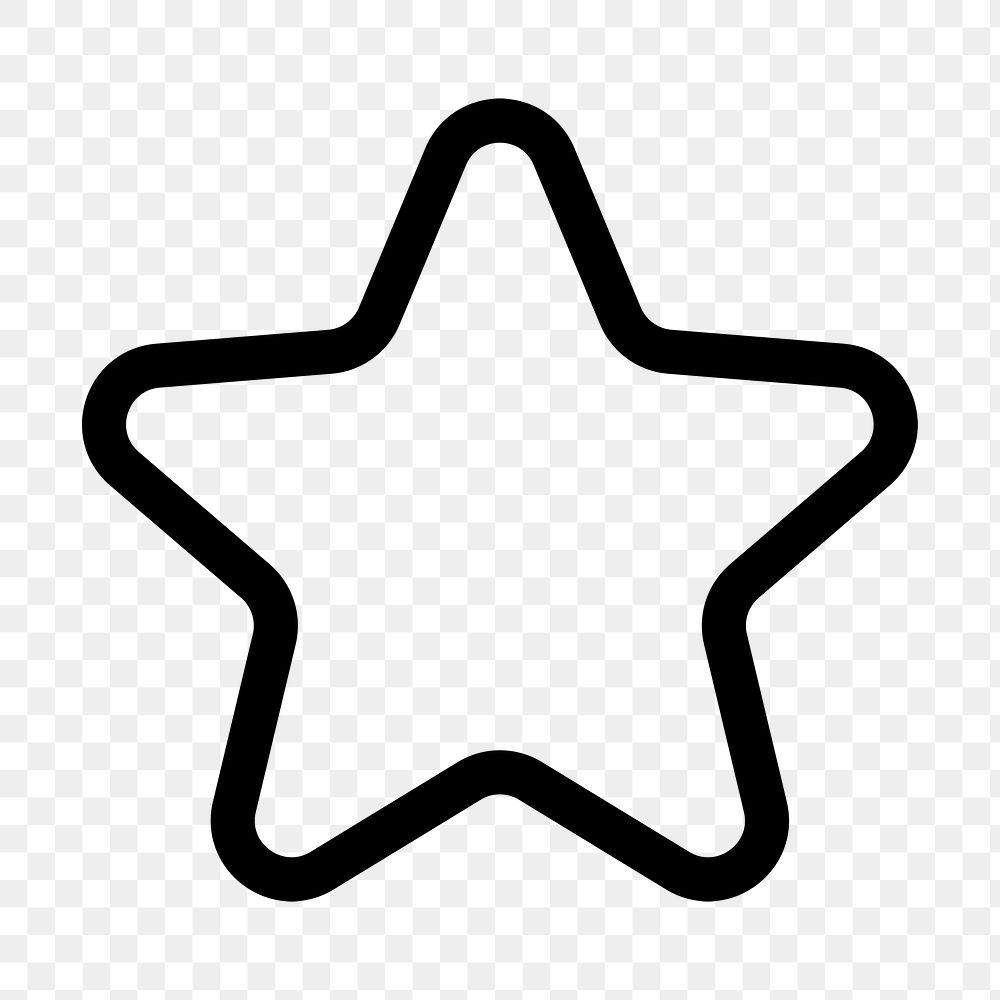 Star outlined icon png social | Premium Icons Sticker - rawpixel