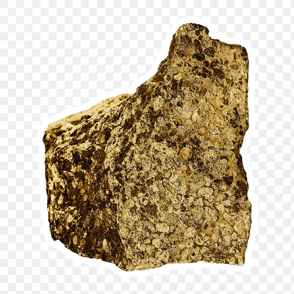 Gold decorative stone design element | Premium PNG Sticker - rawpixel