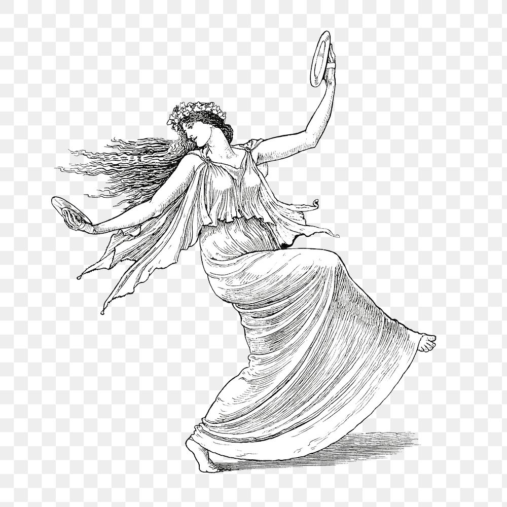 Dancing nymph transparent png | Premium PNG Sticker - rawpixel