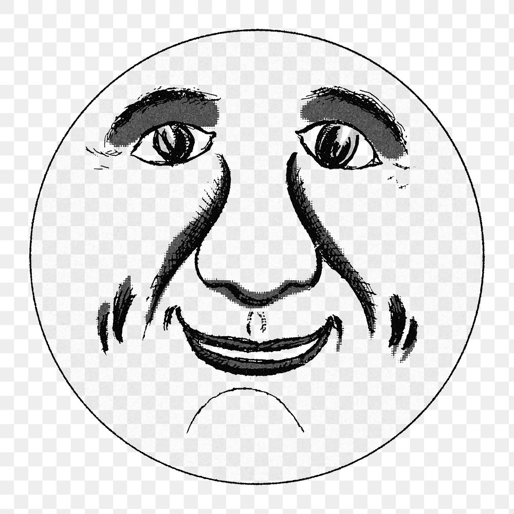 Smiling celestial sun faceline art | Free PNG Sticker - rawpixel