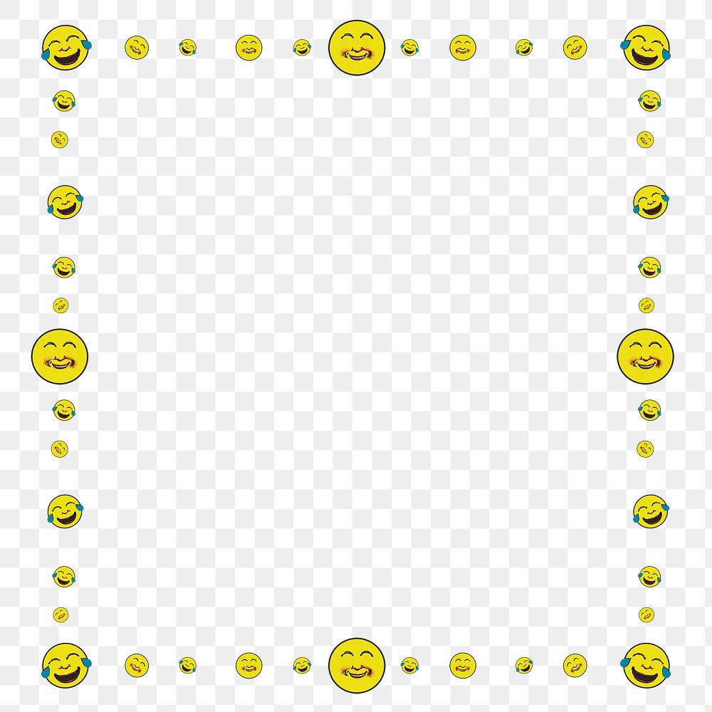 Vintage happy emoji frame design | Free PNG - rawpixel