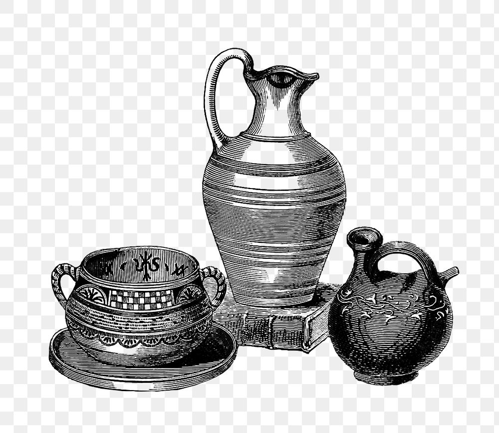 PNG Drawing Roman vases, transparent | Premium PNG Sticker - rawpixel