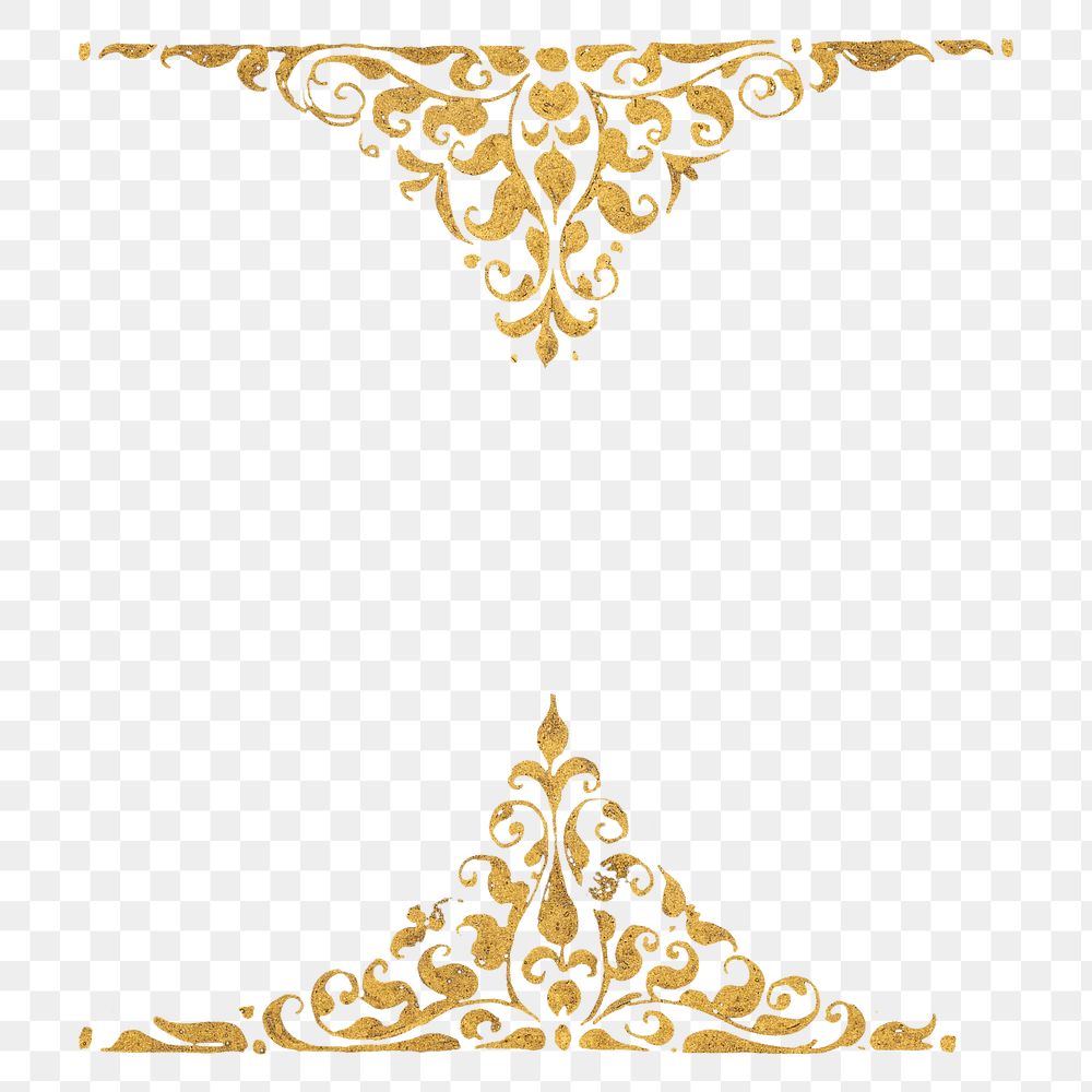 Gold filigree victorian border png | Premium PNG - rawpixel