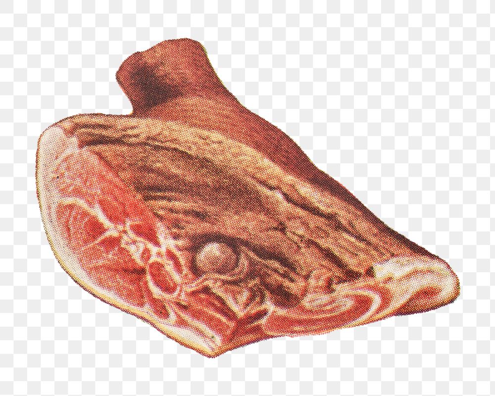 Vintage piece of gammon design | Free PNG Sticker - rawpixel