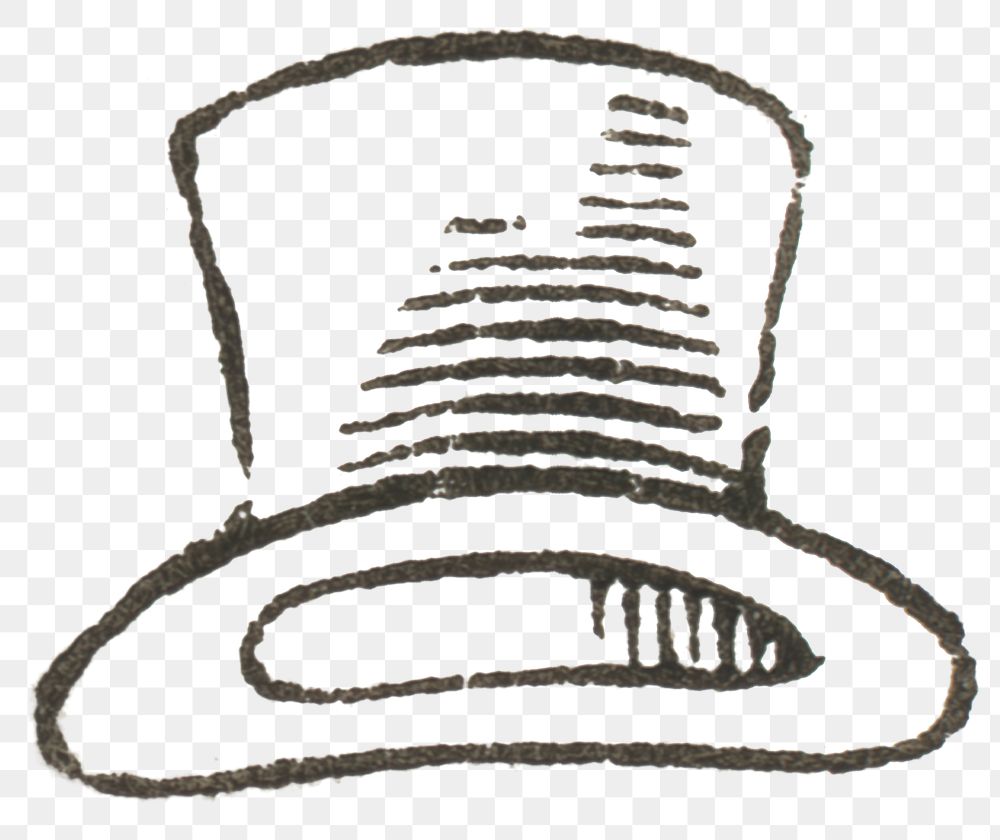 Old png hat hand drawn | Free PNG Sticker - rawpixel