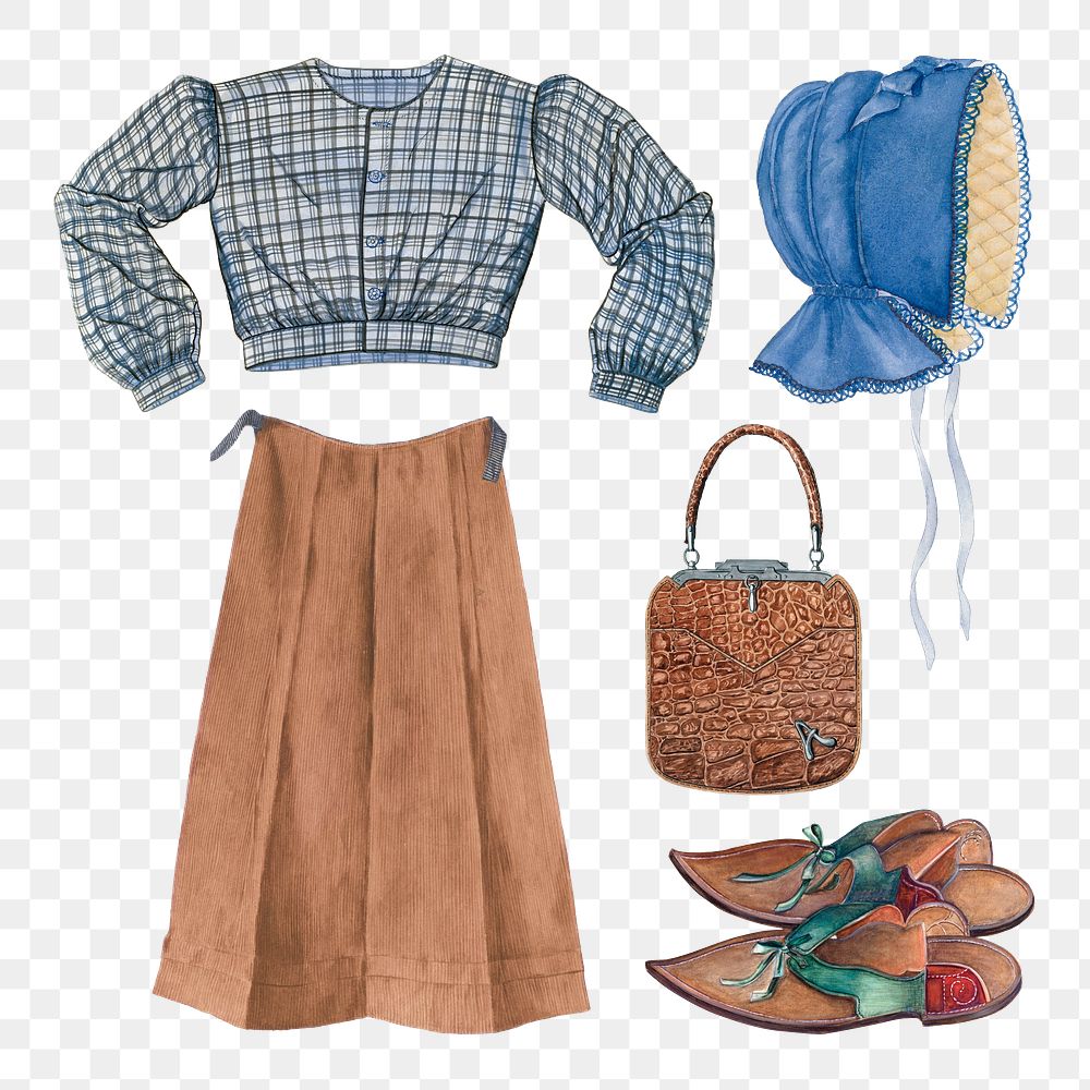 Vintage kid's clothing png set | Premium PNG - rawpixel