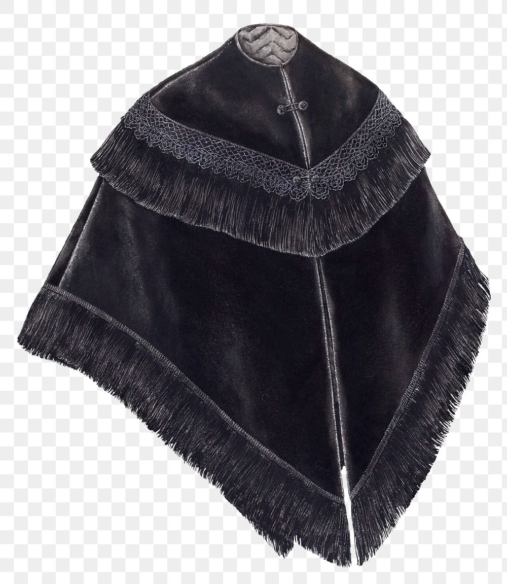 Cape png vintage illustration, remixed | Free PNG Sticker - rawpixel