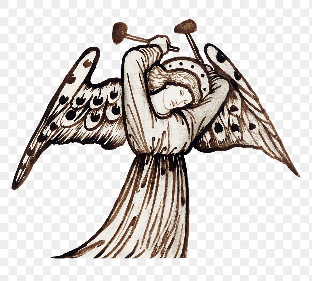 PNG vintage angel sticker, remixed | Free PNG Sticker - rawpixel