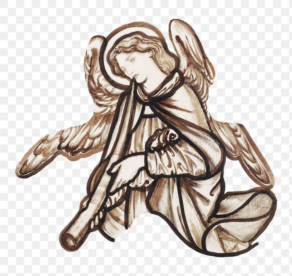 PNG vintage angel sticker, remixed | Free PNG Sticker - rawpixel