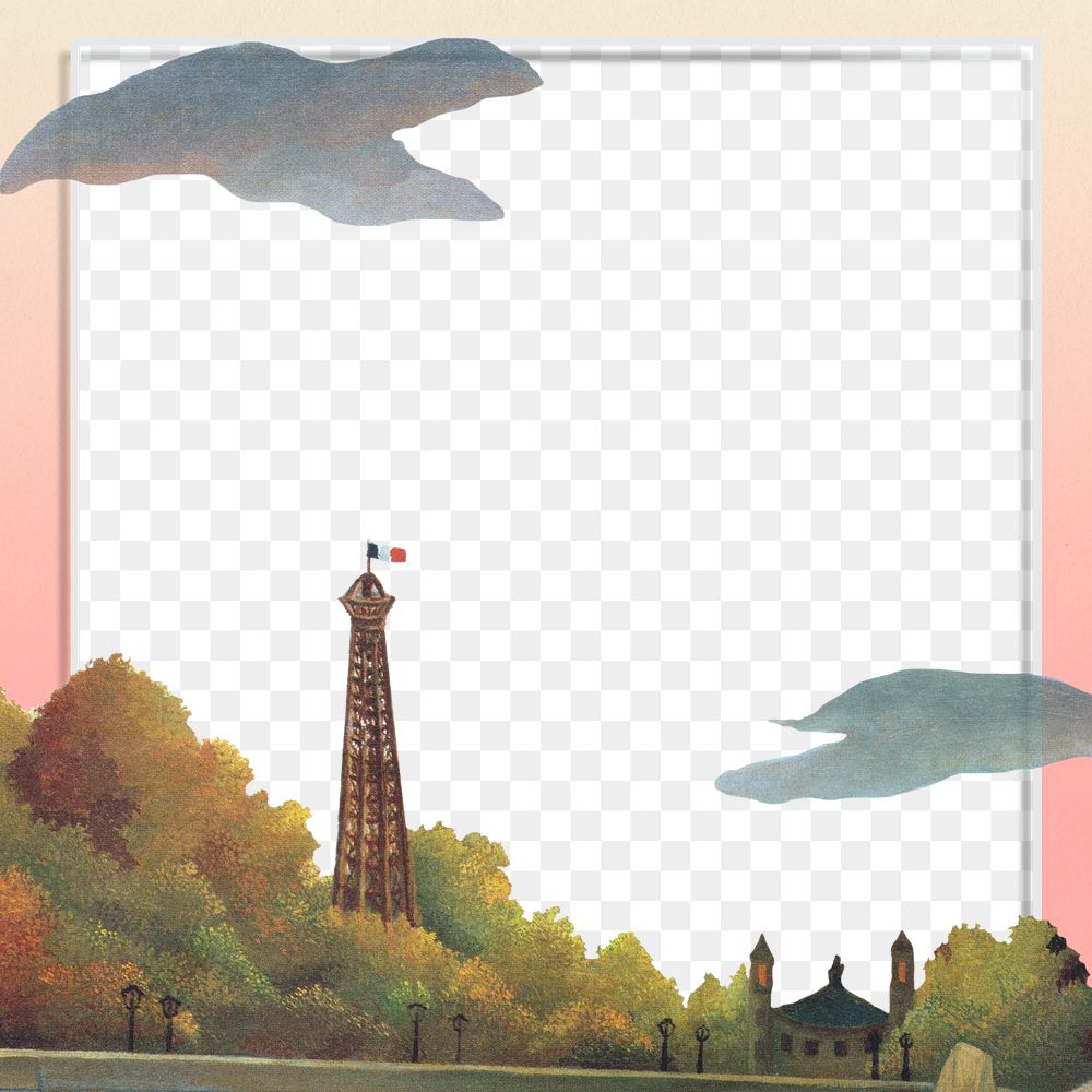 Frame png Paris border, Eiffel-tower | Premium PNG - rawpixel