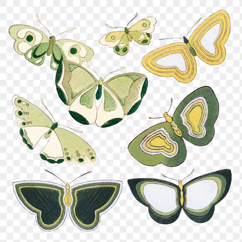 Butterfly sticker png, hand drawn | Premium PNG - rawpixel